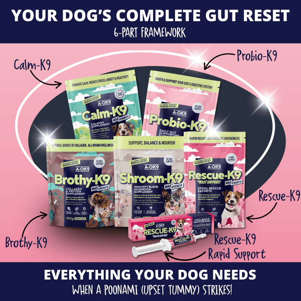 Complete Dog Gut Reset Bundle | A-OK9 Supplements for Digestion & Health